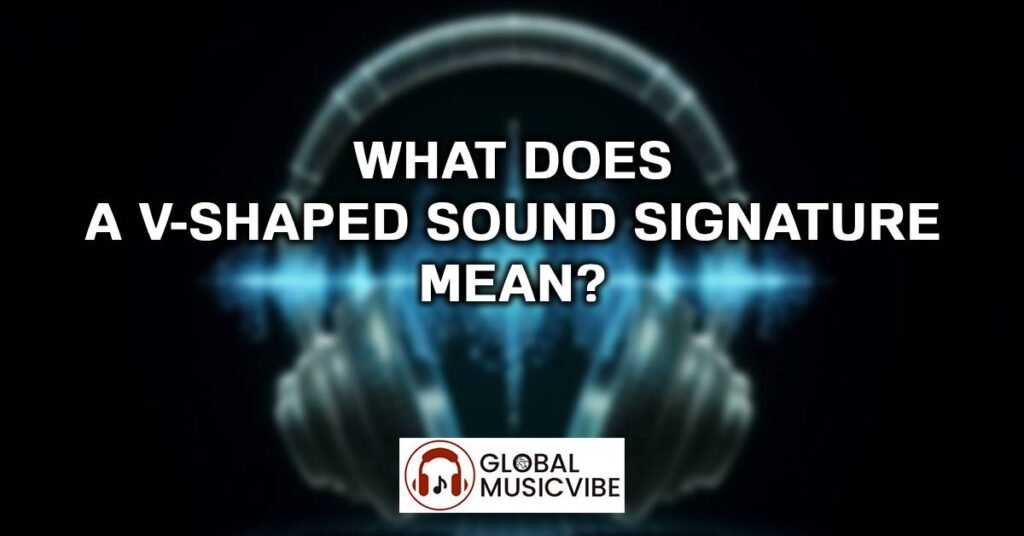 What does a V-shaped sound signature mean?