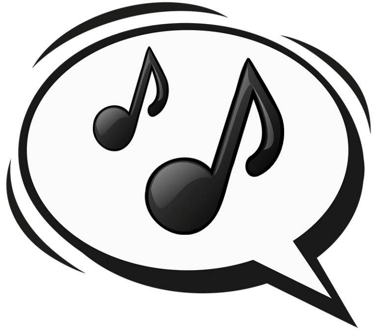Speech Bubble Music Notes: Visual Communication