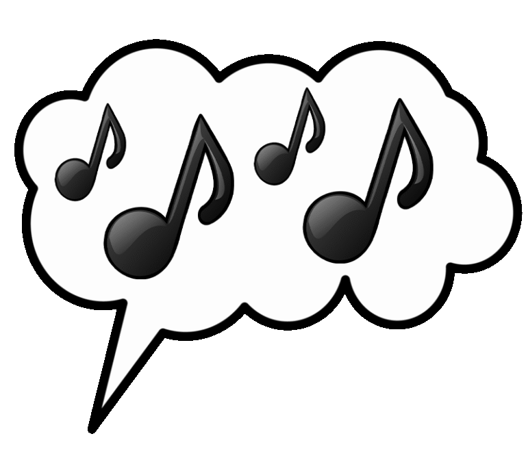 Speech Bubble Music Notes: Visual Communication